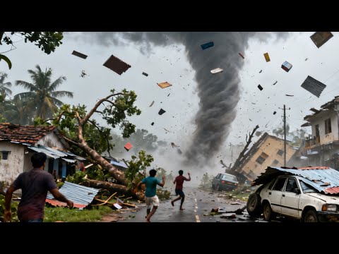 Deadly Tornado Devastates Mayurbhanj Odisha India, Homes Destroyed, Dozens Injured in Karanjia Storm