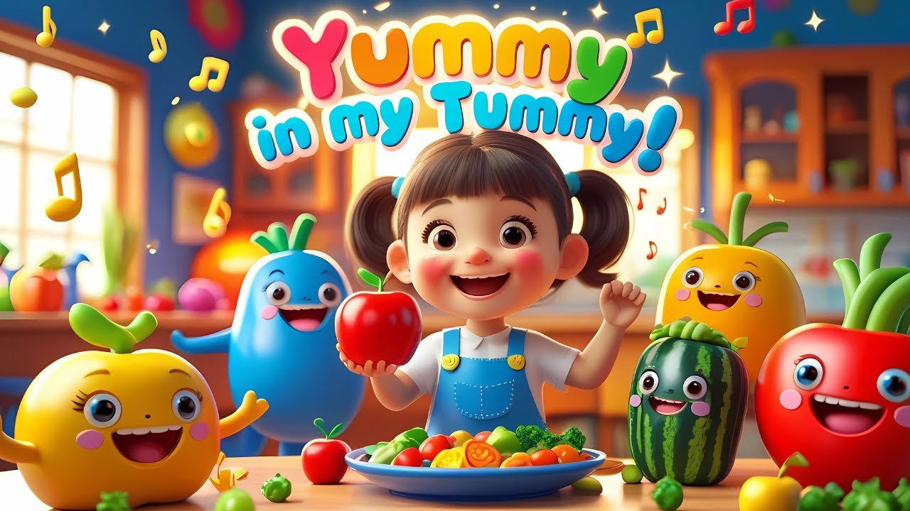 Yummy in My Tummy | Fun Healthy Food Song for Kids | Nursery Rhymes ...
