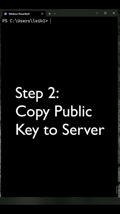 Windows Copy SSH Public Key to Server #shorts - YouTube
