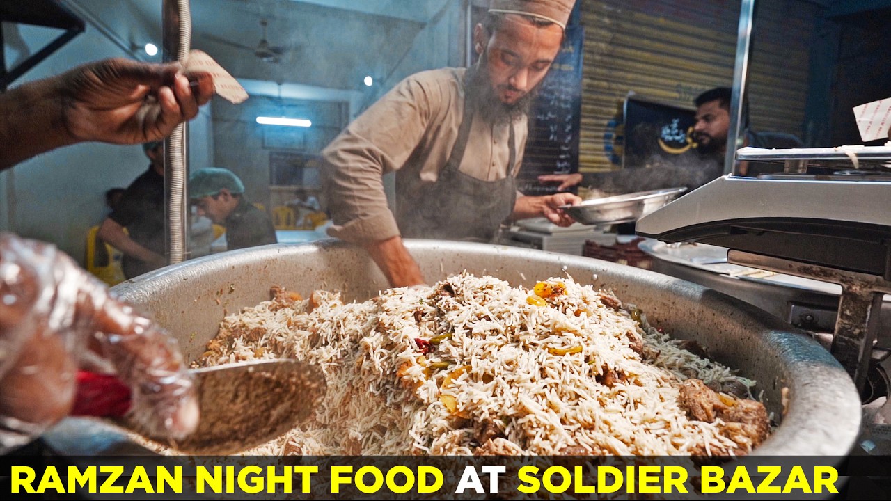 Soldier Bazar mai Sehri | Baghdadi Pulao, Halwa Poori, Lassi | Karachi ...