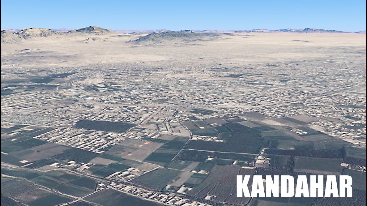 Aerial view of Kandahar City Afghanistan in 3D - YouTube