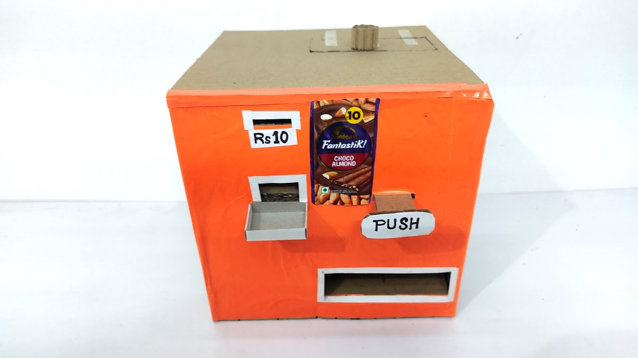 DIY|| How to make cardboard Chocolate vending Machine at home#diy craft ...