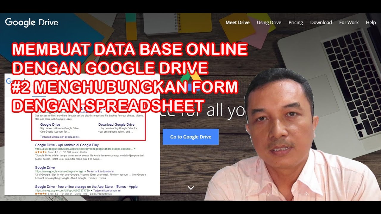 Membuat Data Base Online dengan Google Drive #2 Menghubungkan Form Dengan Spreadsheet - YouTube