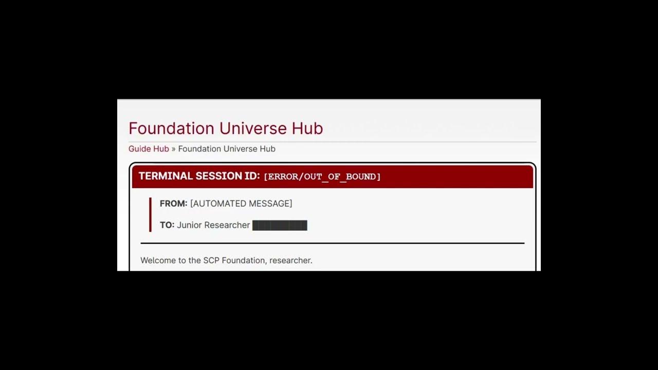 SCP Foundation Universe Hub | Introduction To The SCP Wiki - YouTube