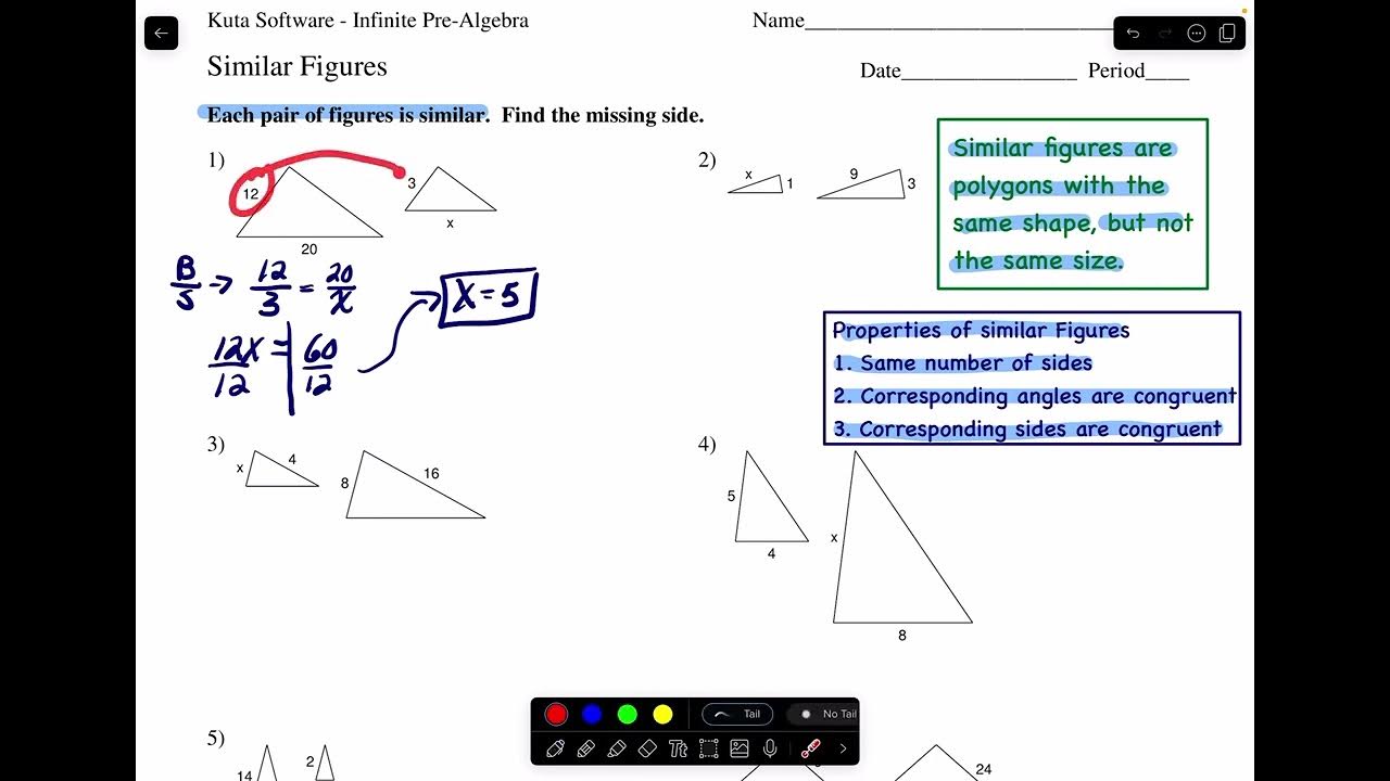 Algebra I Summer Math - Day 4 Similar Figures - YouTube