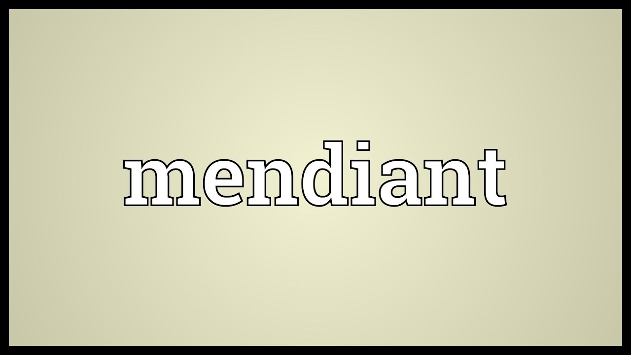 Mendiant Meaning - YouTube