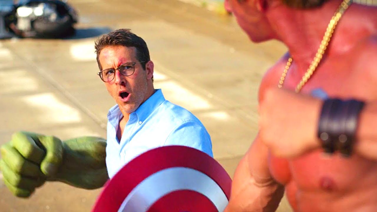 Free Guy Fight With Captain Shield & Hulk Hand - YouTube