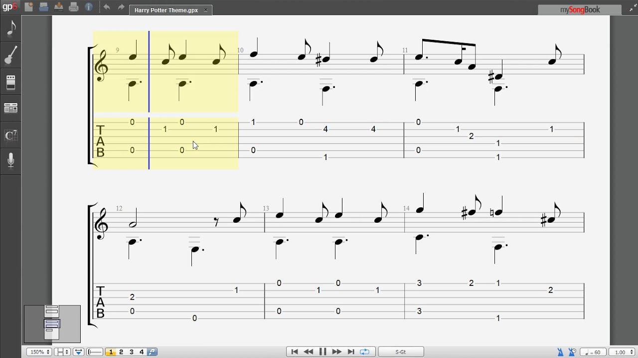 Harry Potter Theme (guitar tab) - YouTube