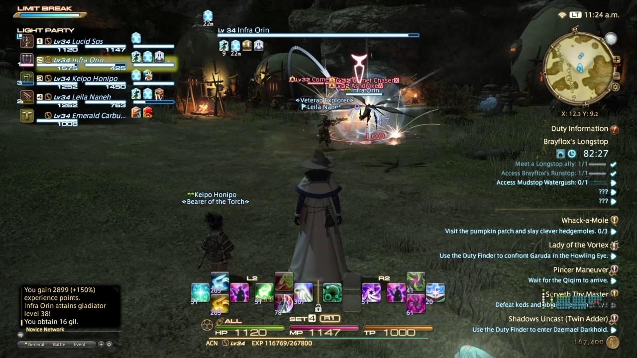 Final Fantasy XIV Online - 14 minute's of a Dungeon Gameplay Part Two ...