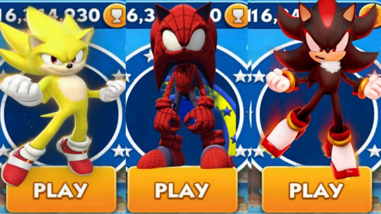 Sonic Dash - Super Sonic VS Spiderhog VS Vampire Shadow _ Movie Sonic ...