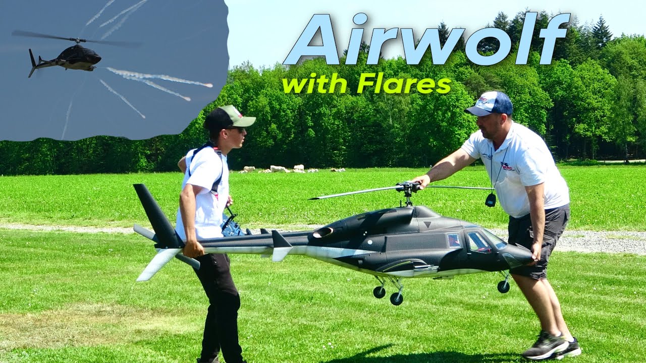 Stunning Airwolf RC Scale Model Flight Demonstration with shooting ...