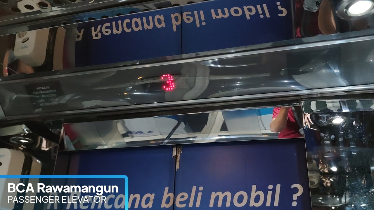 Hitachi Traction Elevator - BCA Rawamangun, Jakarta - YouTube