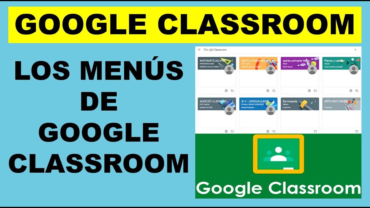 5) LOS MENÚS DE GOOGLE CLASSROOM - YouTube