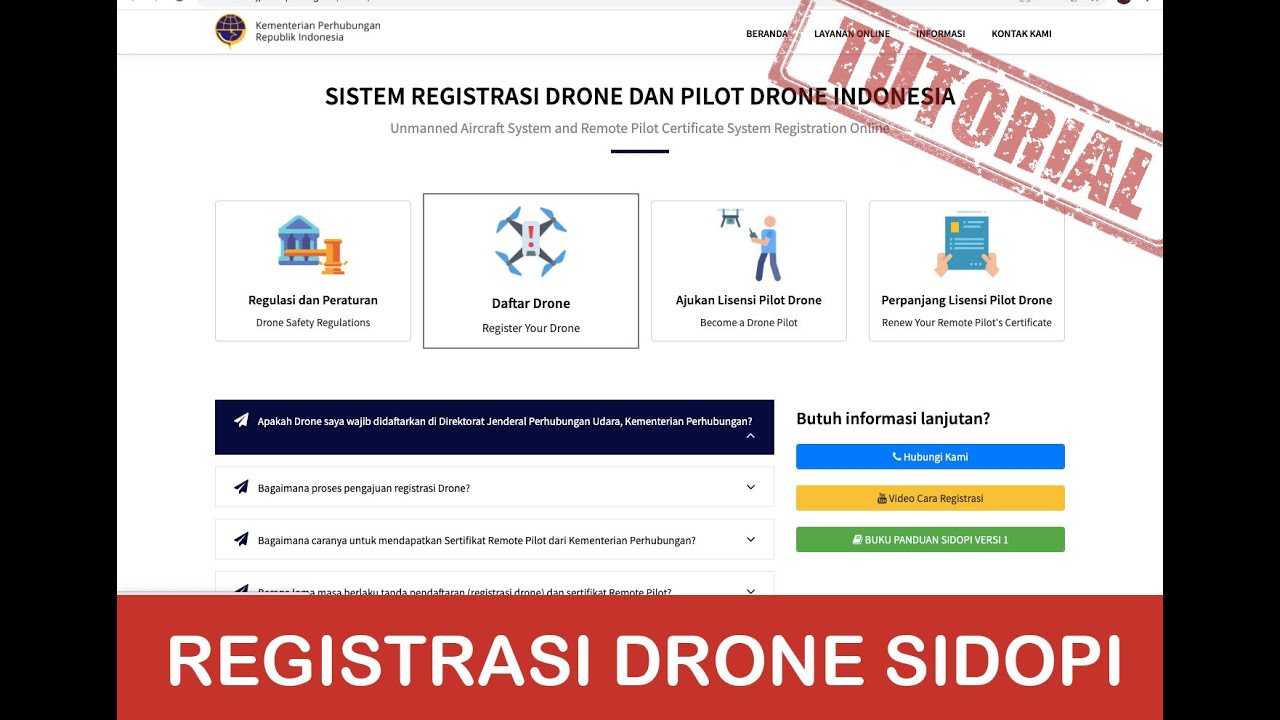REGISTRASI DRONE TUTORIAL MENGISI APLIKASI SIDOPI - YouTube