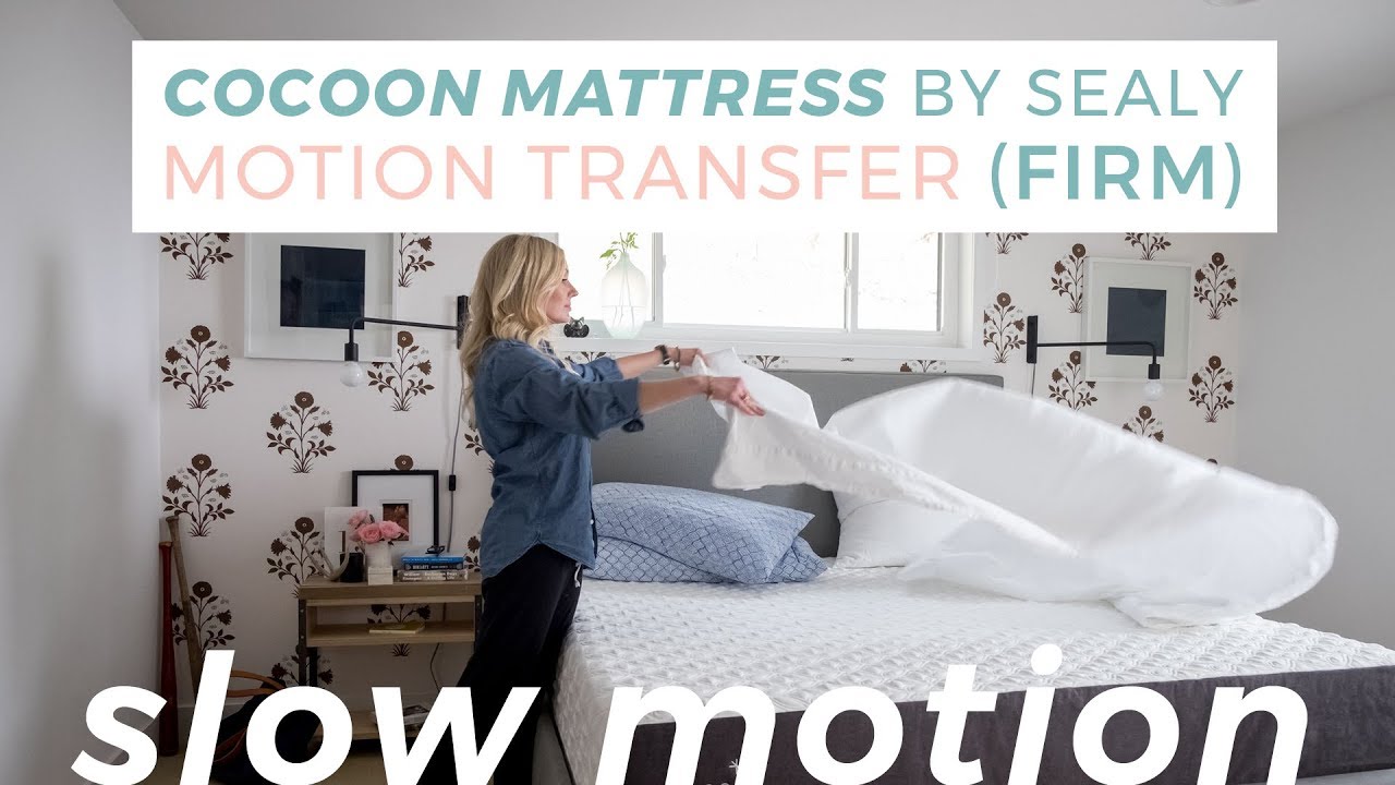 Cocoon Mattress (Firm) by Sealy l Motion Transfer Slow Motion - YouTube