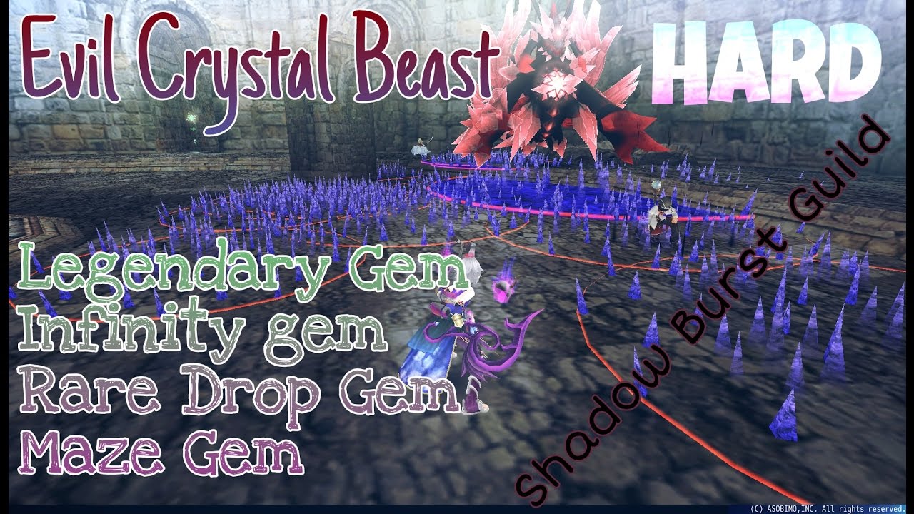 Evil crsytal Beast HARD + Legendary ,maze,infinity,rare drop, GEMS ...