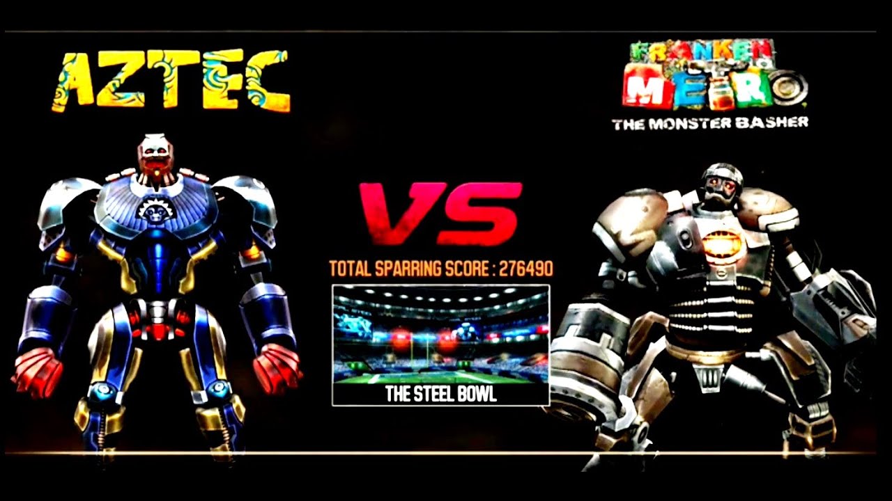 REAL STEEL Aztec VS Franken Metro New Robots UPDATE (Живая сталь) - YouTube