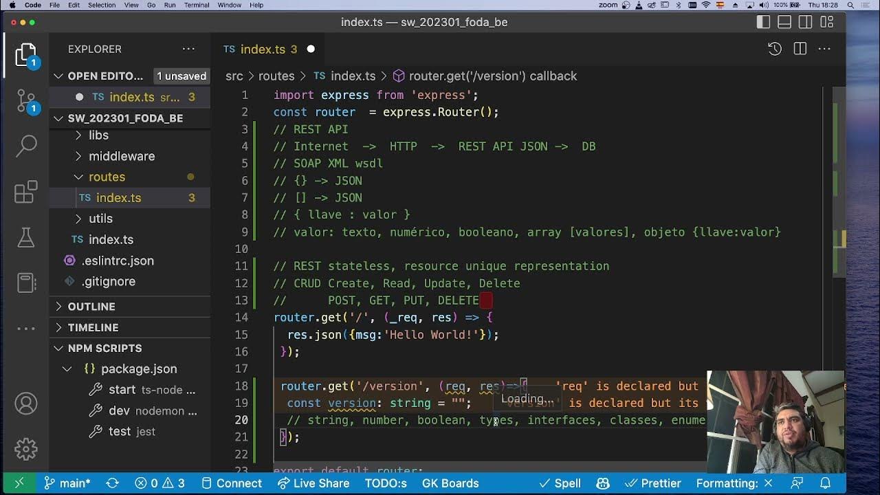 Explicación REST API y Json con rutas de express.js - YouTube