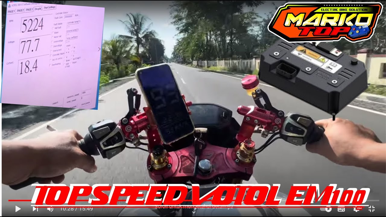 tes top speed votol m100 - YouTube