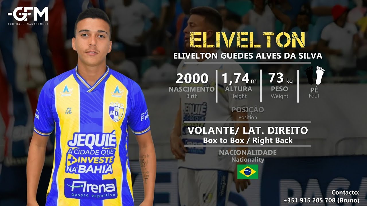 Elivelton - Volante / Lat. Direito (Box to Box / Right Back) - 2024 ...