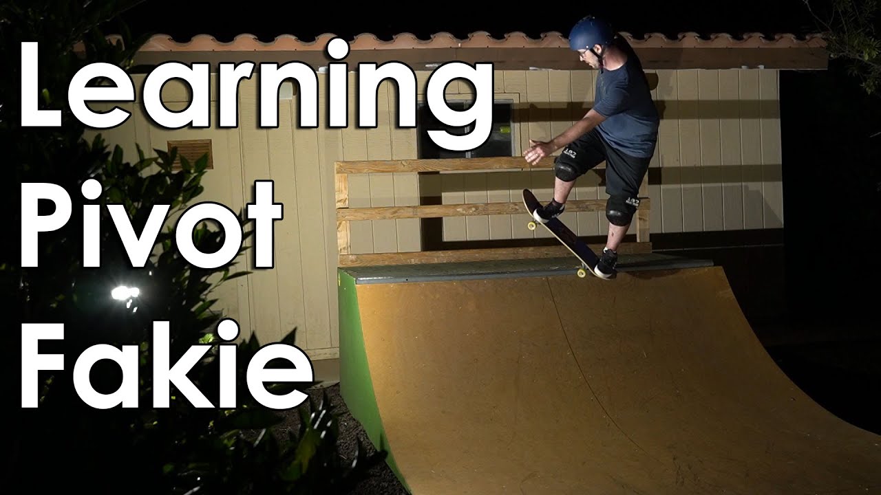 Learning Pivot Fakie - Backyard Trick Battle - YouTube
