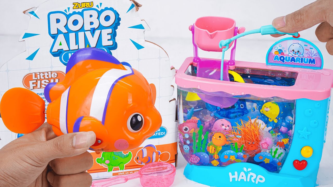 [Toy asmr] RC Nino Fish & RC Whale & Baby Shark & Harp Park Aquarium ...