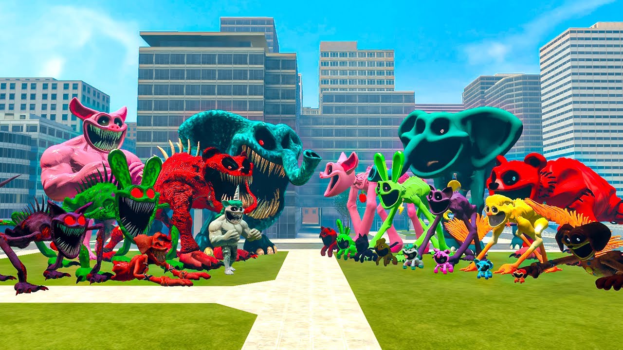 All Smiling Critters Poppy Playtime Chapter 3 Vs All Nightmare Smiling ...