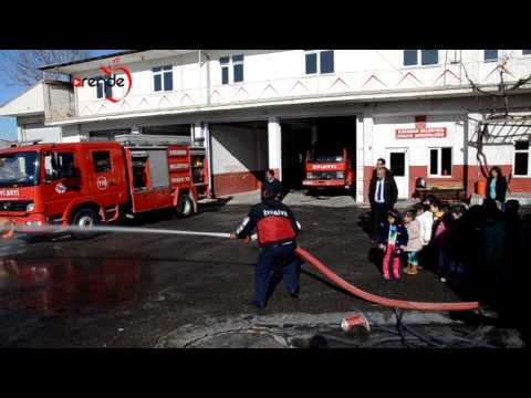 İtfaiyeden Miniklere Yangın Tatbikatı