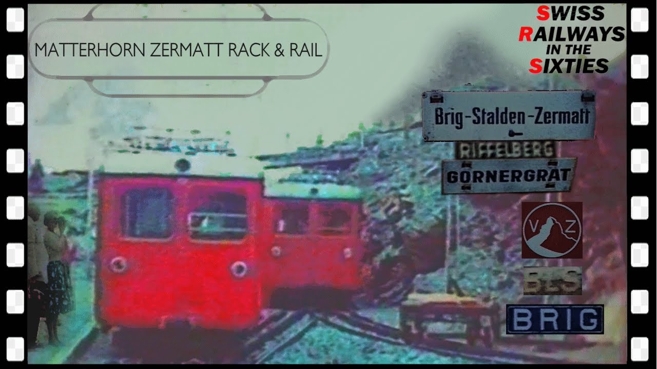 MATTERHORN Brig-Zermatt-Gornergrat Swiss rail/rack ride VZ GGB 1959 ...