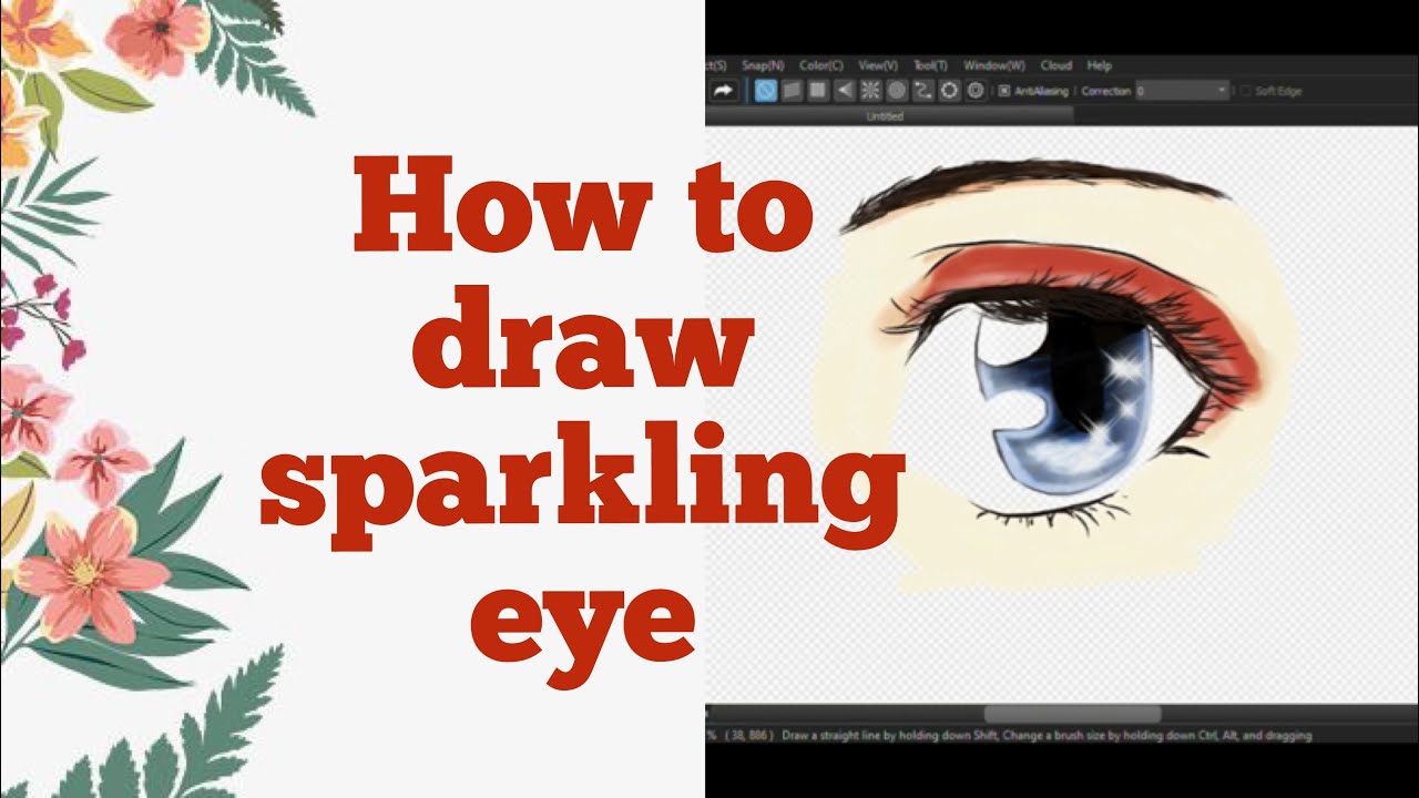 [Medibang Tutorial] How to draw sparkling eye. メデイバン: キラキラの目 - YouTube