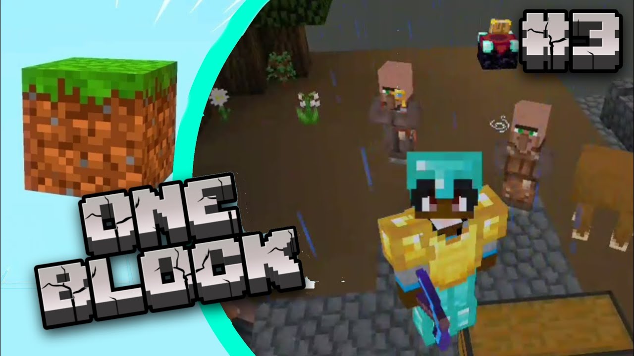 Nos visitan los aldeanos (one block)#3 - YouTube