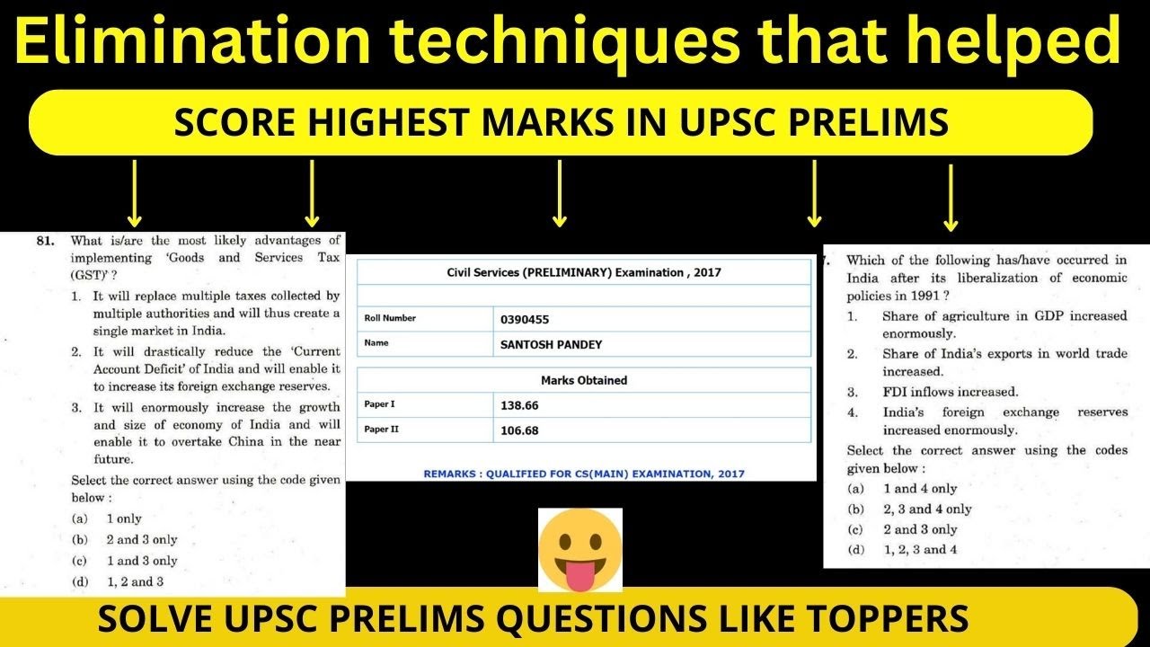 UPSC PYQ using option elimination #iasprelims2023 #iaswithsantosh - YouTube