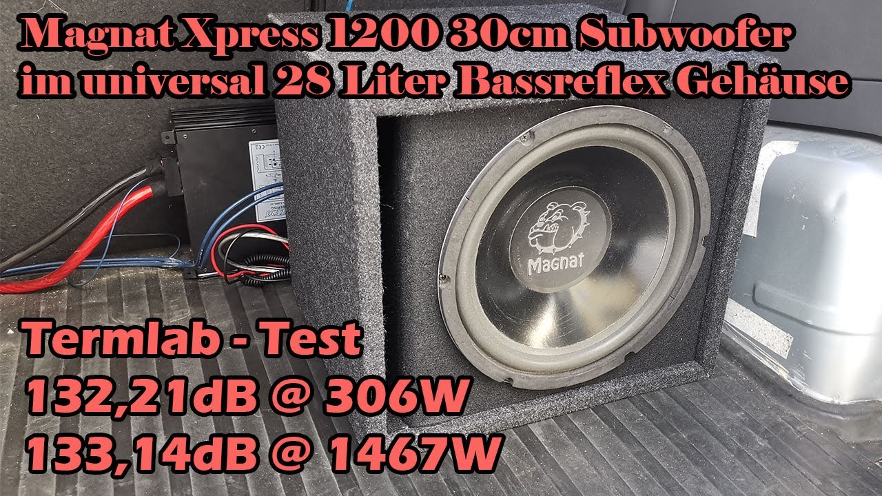 Magnat Xpress 1200 Subwoofer Auto Magnat 30cm Bass Test Opel Combo C an ...