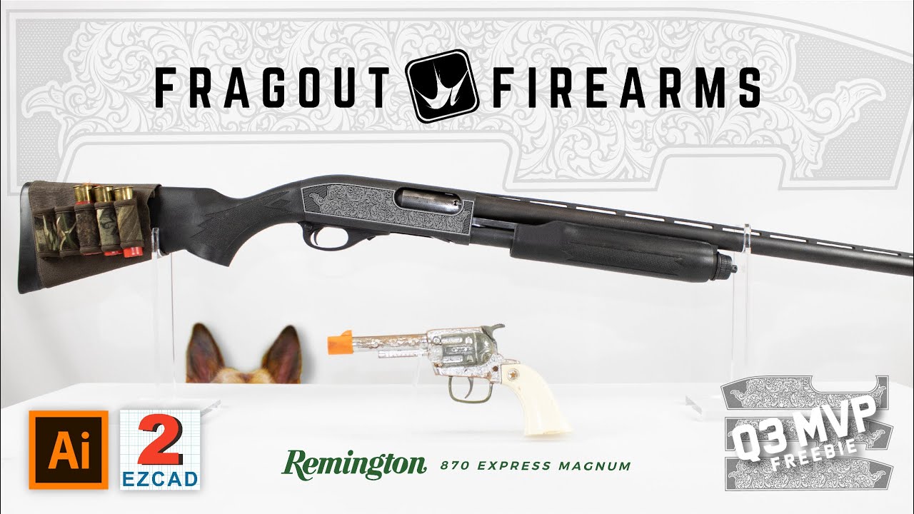 REMINGTON 870 Custom Scroll Design For Laser Engraving | Q3 MVP FREEBIE ...