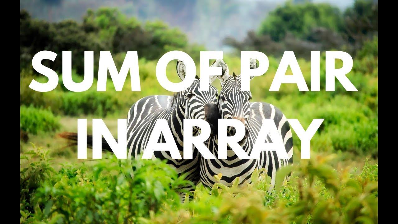 Sum of pair elements in an array @TheExamCentral - YouTube