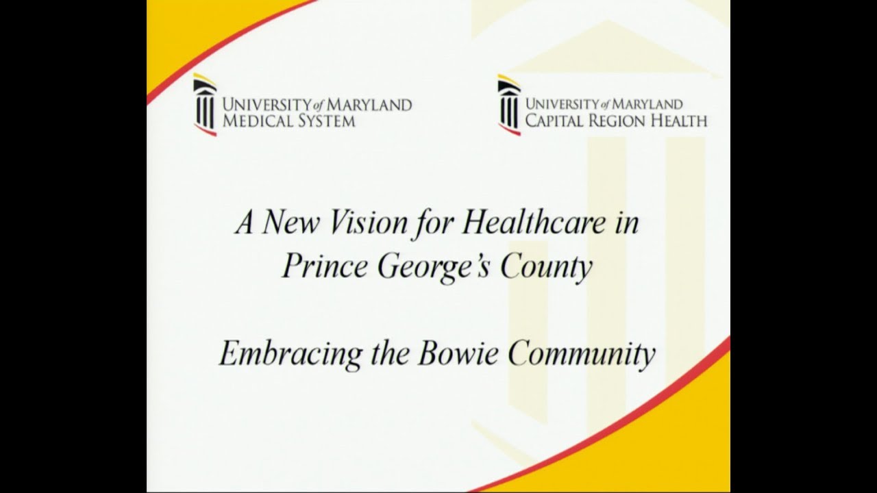 Capital Region/Bowie Health Center Public Info Session - YouTube