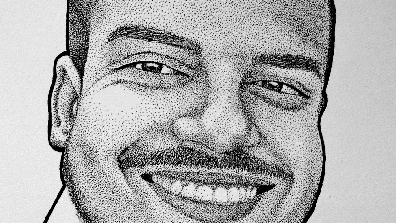 [TIME LAPSE] WELLINGTON | Pointillism portrait speed drawing | Retrato ...