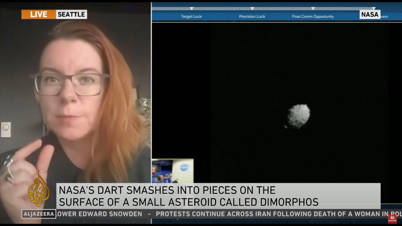 NASA's DART Mission Impact Recap from Dr. Tanya Harrison on Al Jazeera ...