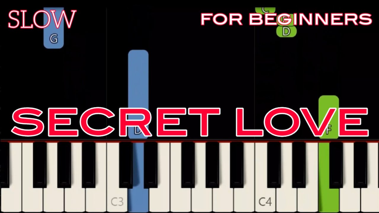 SECRET LOVE [ HD ] - DORIS DAY | EASY PIANO - YouTube
