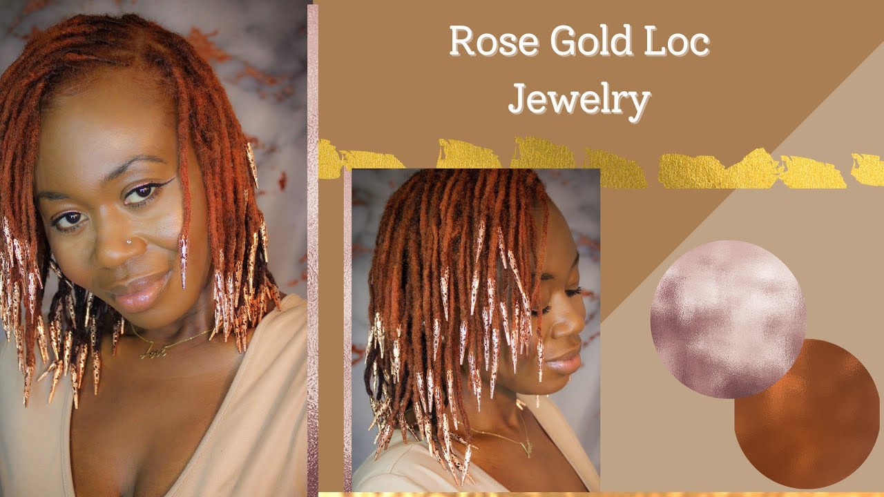 Loc Style Rose Gold Loc Jewelry Fine Hair Locs Youtube