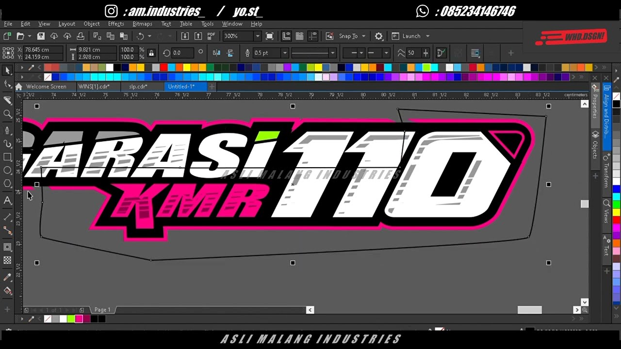 Proses Desain Logo Racing Part 32 Corel Draw - YouTube