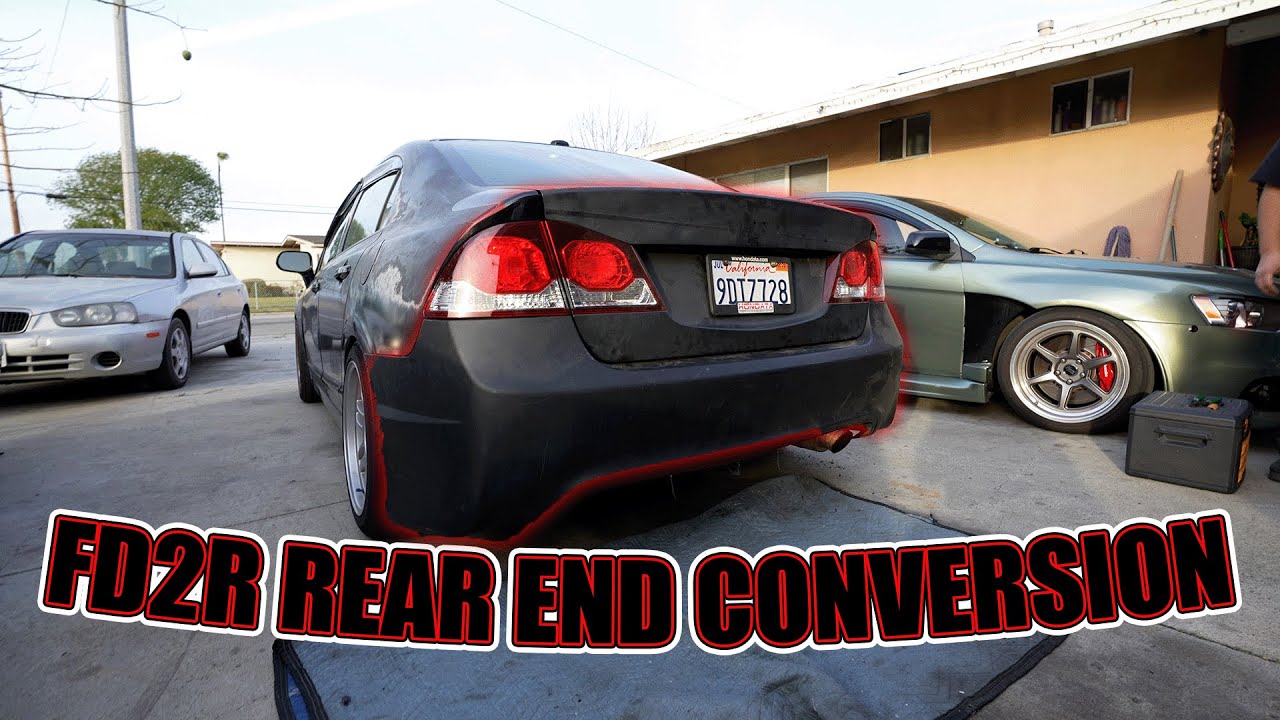 FA5 CIVIC GETS FD2 TYPE R REAR CONVERSION! - 8TH GEN CIVIC - YouTube