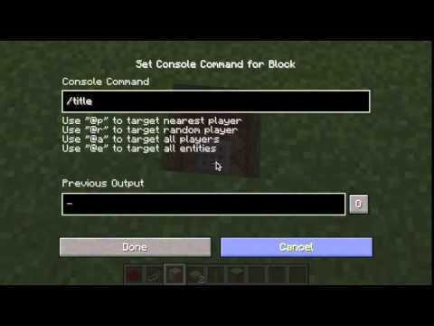 How to do the /subtitle command in minecraft - YouTube