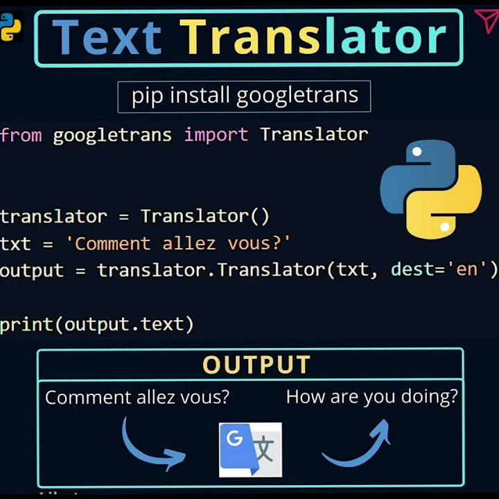 Text Translator Coding Phython Artificialintelligence Youtube