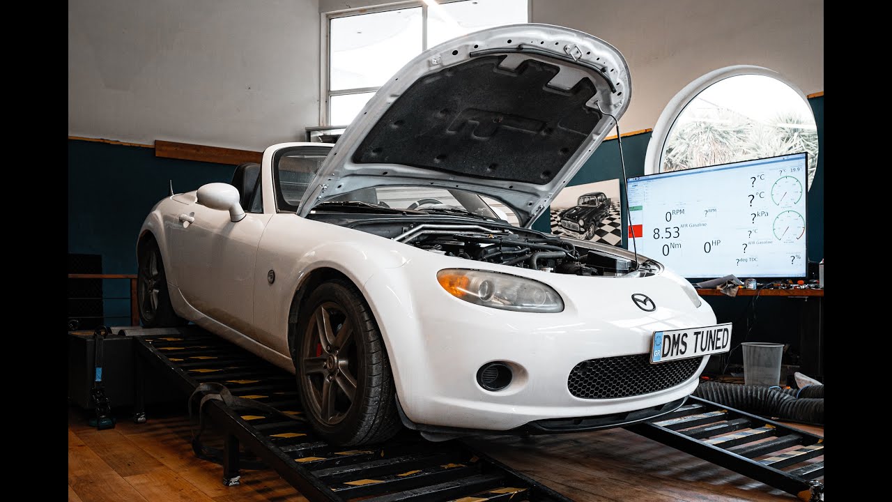 Mx5 nc engine swap 1.8 to 2.5, dyno and ecu tuned. - YouTube