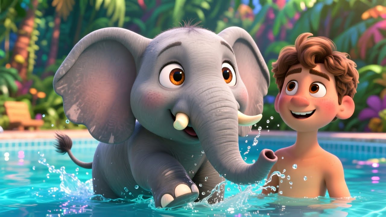 Elephant’s Magic Pool 🐘💦 Fun Water Song for Kids | Learn Animals and ...
