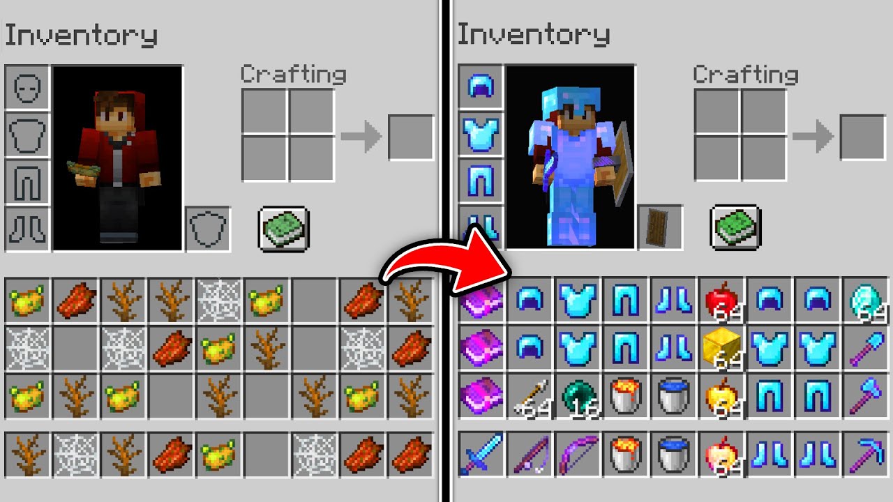 Minecraft UHC but the inventory is swapped every minute.. - YouTube