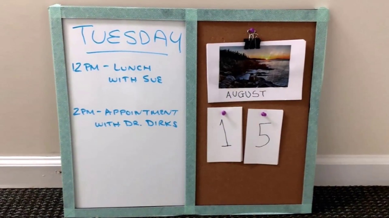 Orientation Board: Activities for Dementia Patients - YouTube