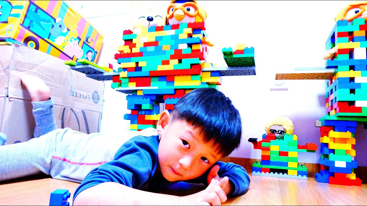 Pororo robot made with Lego bricks 😊 Brothers video for family - YouTube