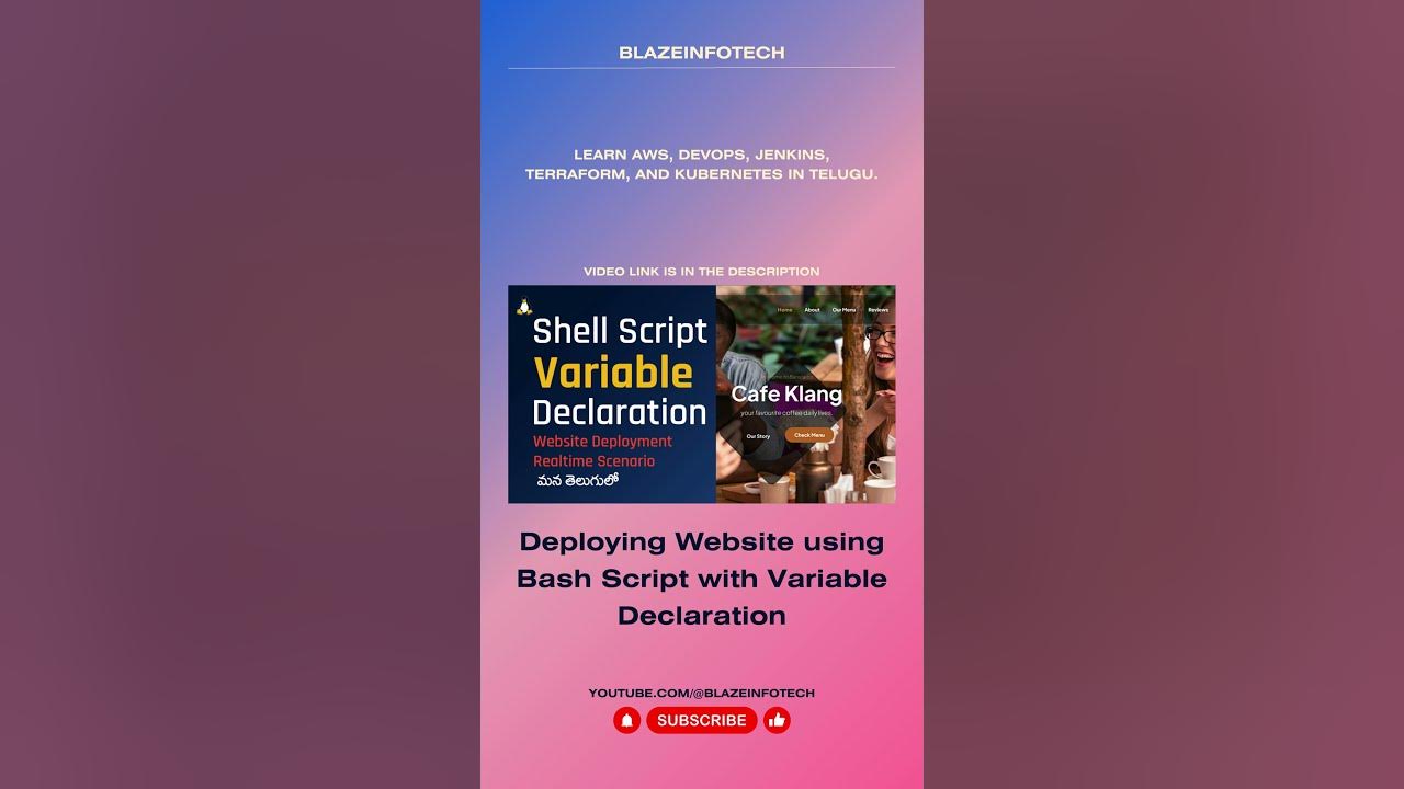 Deploying Website Using Bash Script With Variable Declaration Shell